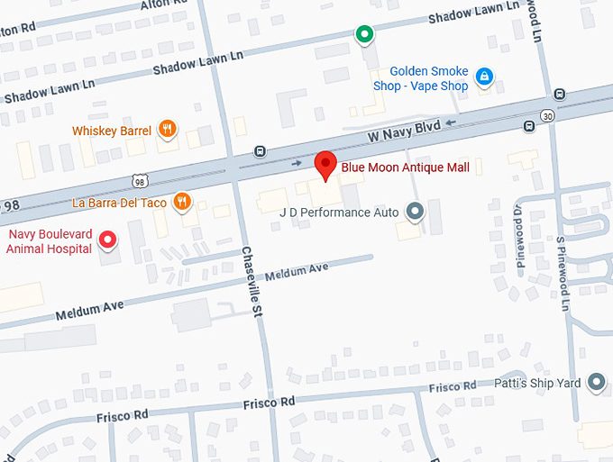 16. blue moon antique mall map