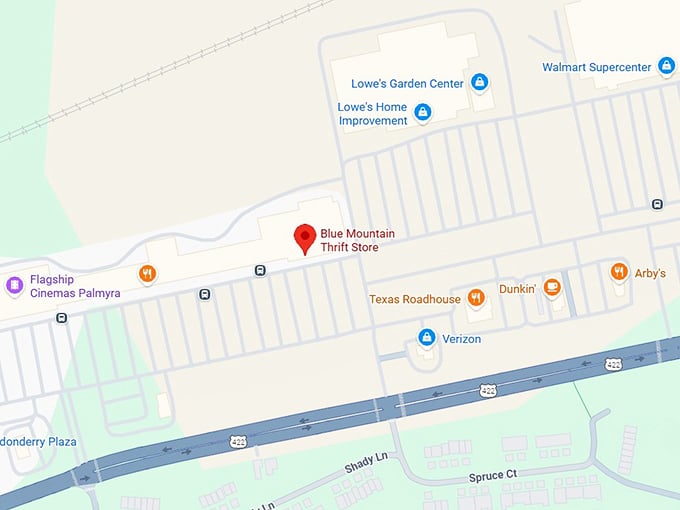 16. blue mountain thrift store map