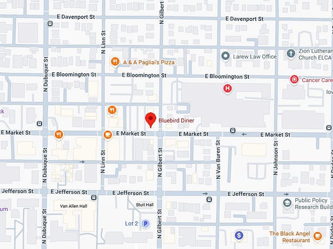 16. bluebird diner map