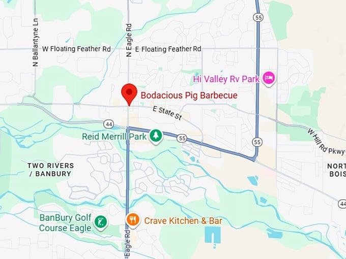 16. bodacious pig barbecue map