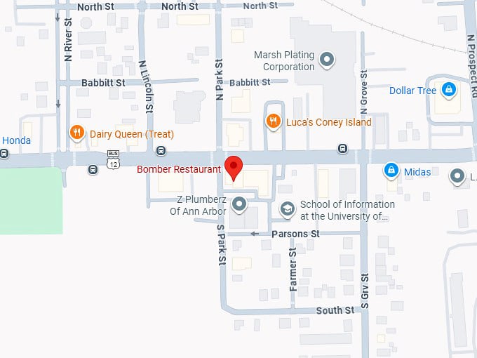 16. bomber restaurant map