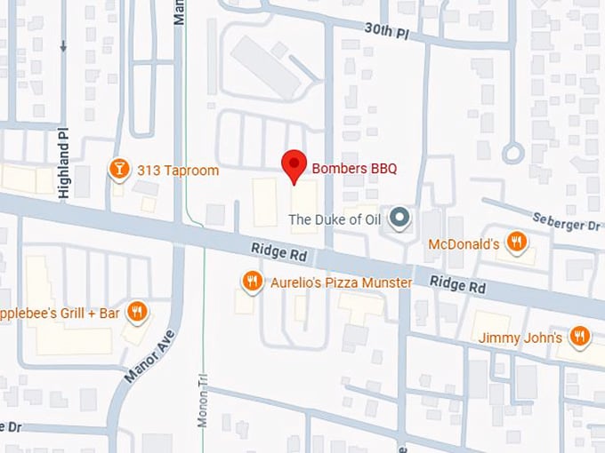 16. bombers bbq map