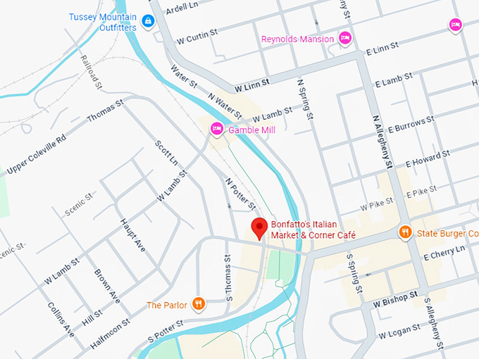 16. bonfatto’s italian market & corner cafe map