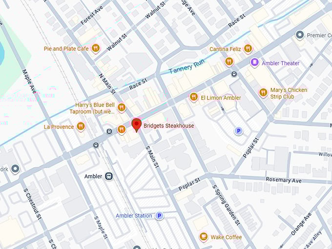 16. bridgets steakhouse map