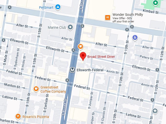 16. broad street diner map