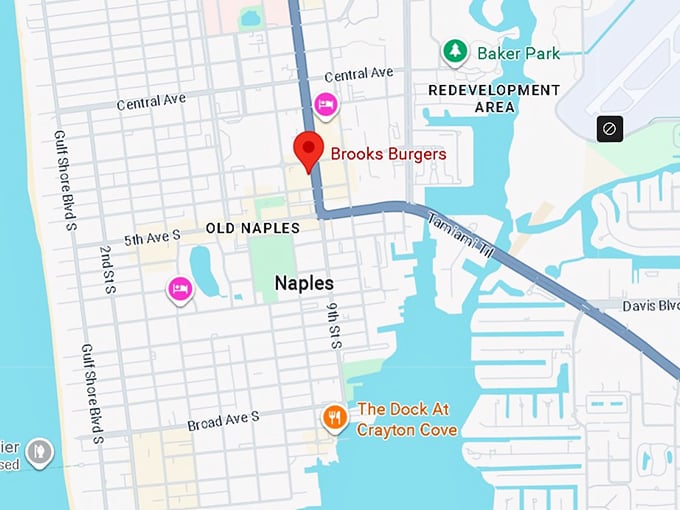 16. brooks burgers (330 9th st s) map