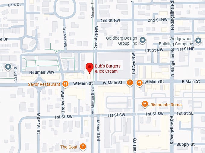 16. bub’s burgers & ice cream map