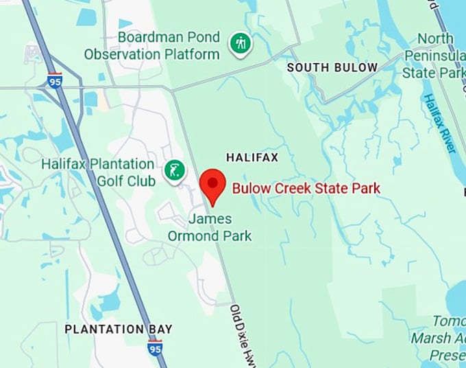 16. bulow creek state park map