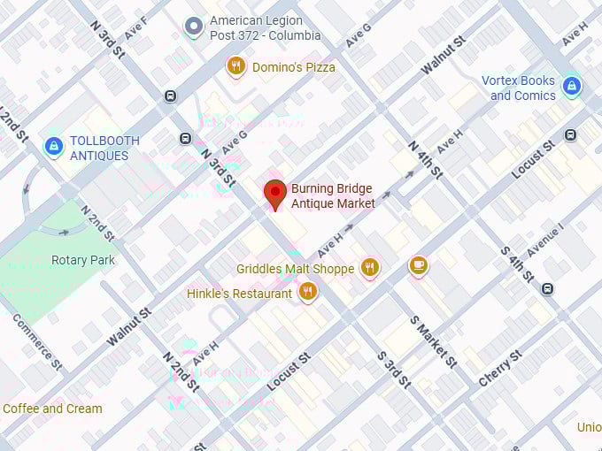 16. burning bridge antique market map