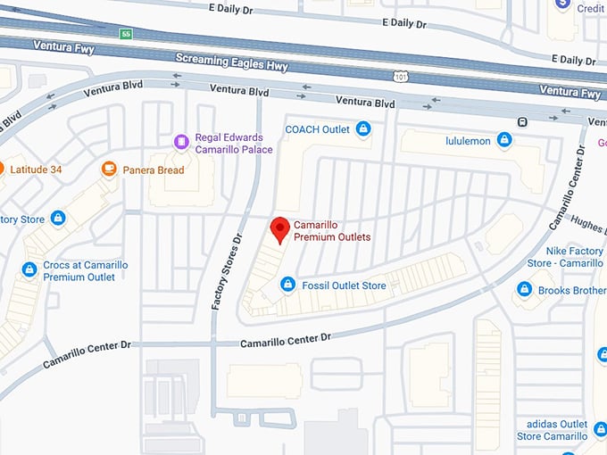 16. camarillo premium outlets map