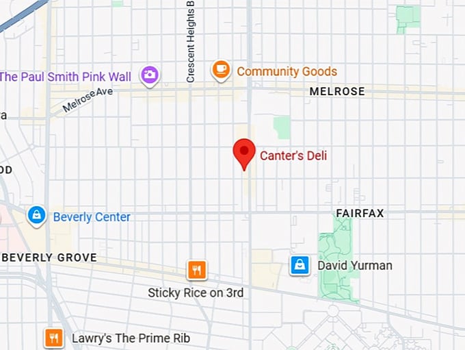 16. canter’s deli (419 n fairfax ave) map