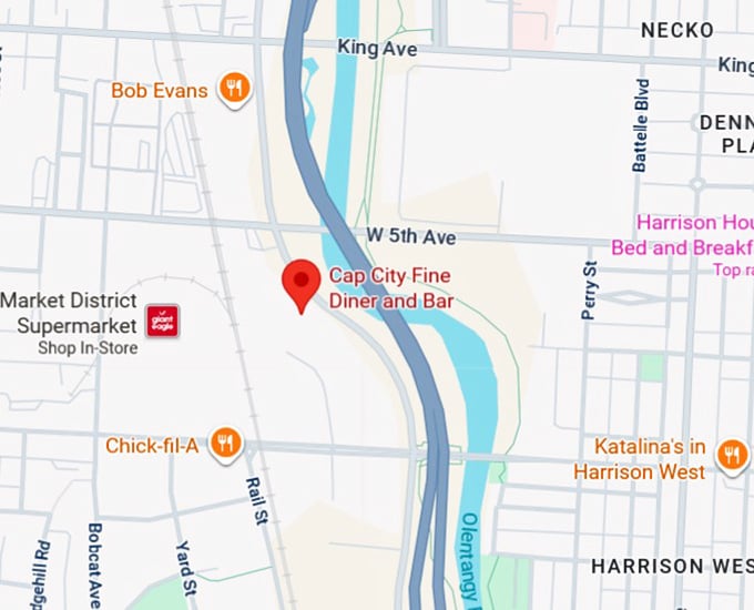16. cap city fine diner & bar (1299 olentangy river rd) map