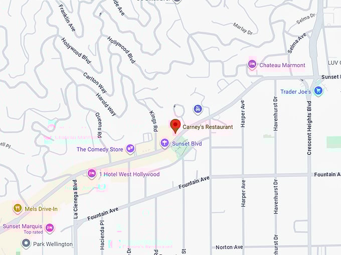 16. carney's restaurant map