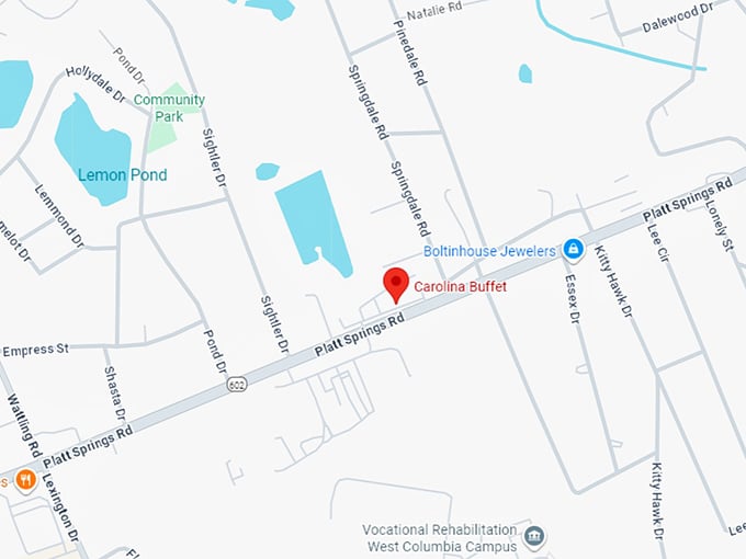 carolina buffet map