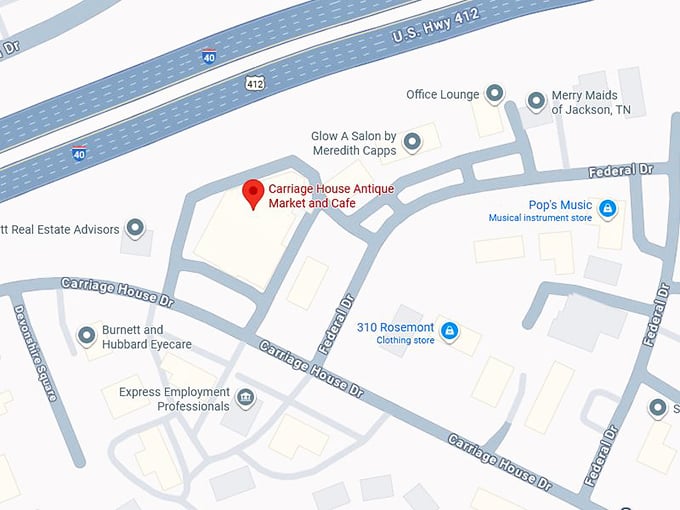 16. carriage house antique market and cafe map