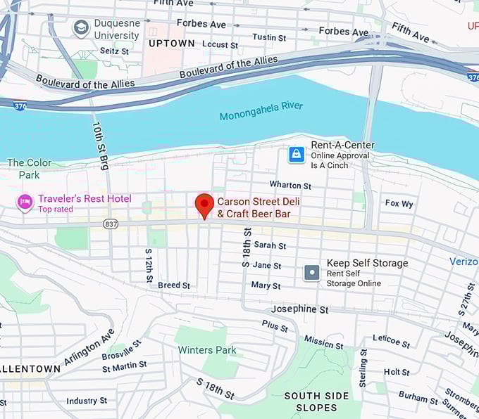 16. carson street deli & craft beer bar map