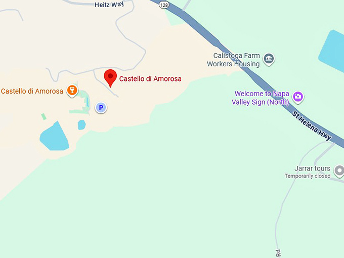 16. castello di amorosa map