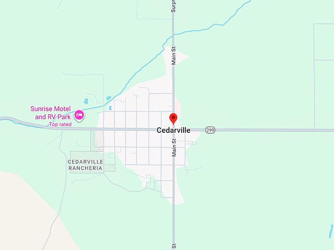16. cedarville ca map