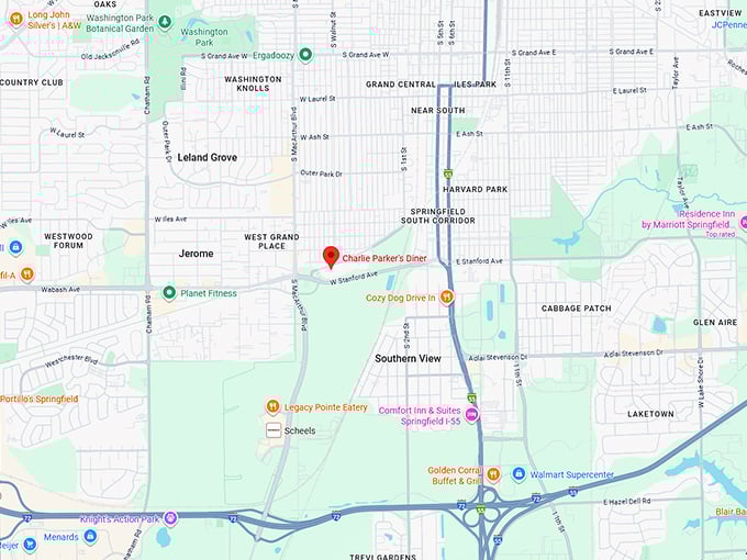 charlie parker's diner map