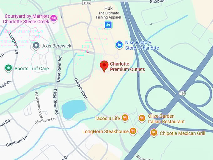 16. charlotte premium outlets map