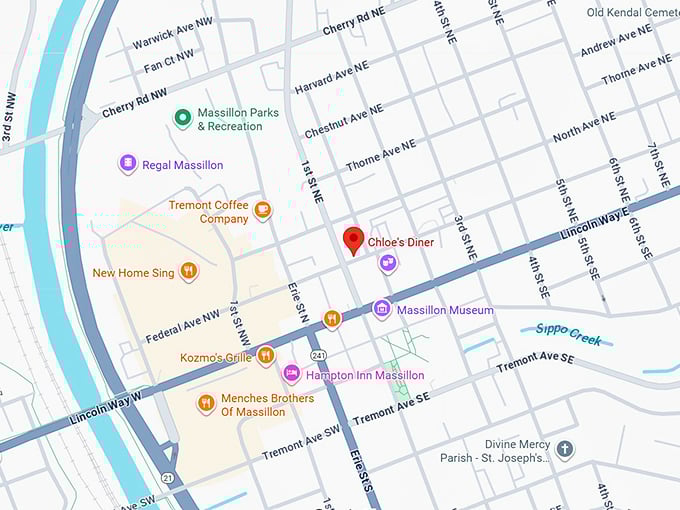 16. chloe's diner map