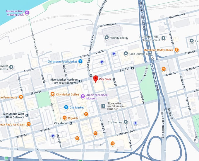 16. city diner map