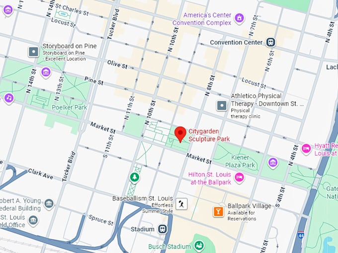 16. citygarden sculpture park map