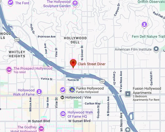 16. clark street diner map