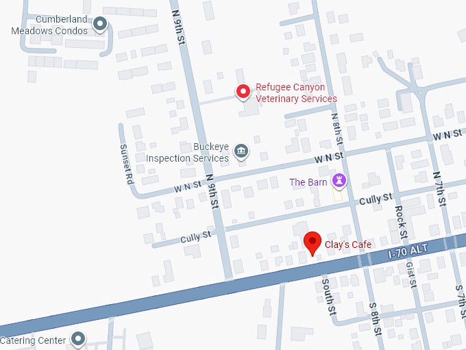 16. clay’s café map