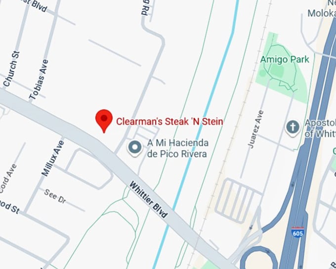 16. clearman's steak 'n stein map