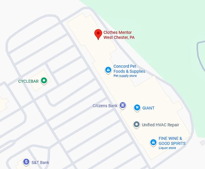 16. clothes mentor west chester, pa map