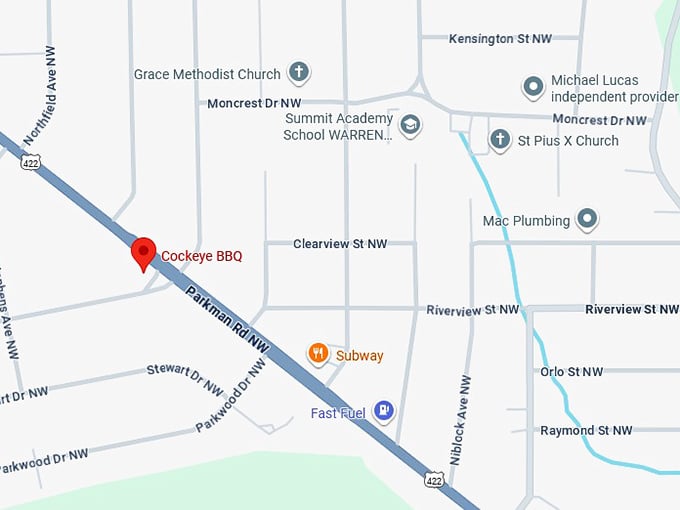16. cockeye bbq map