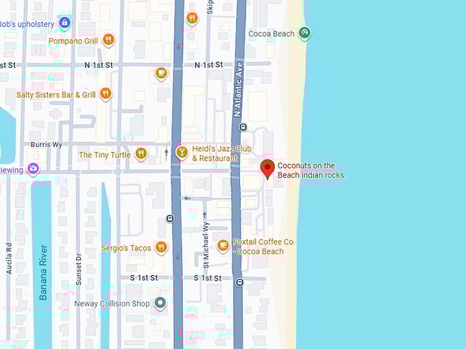 16. coconuts on the beach map