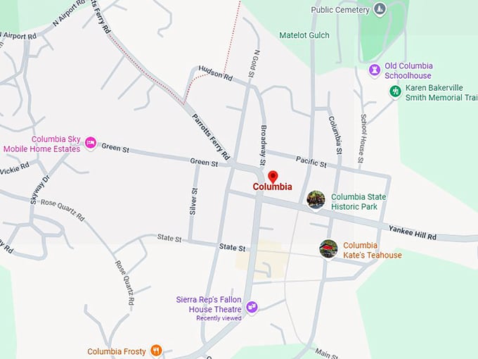 16. columbia ca map