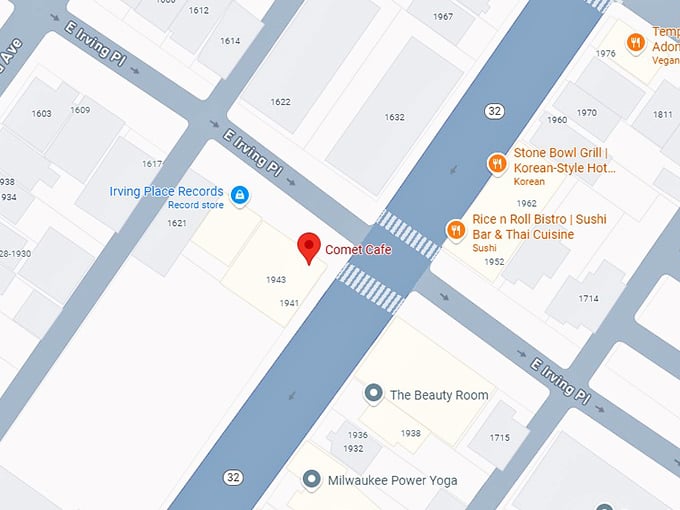 16. comet cafe map