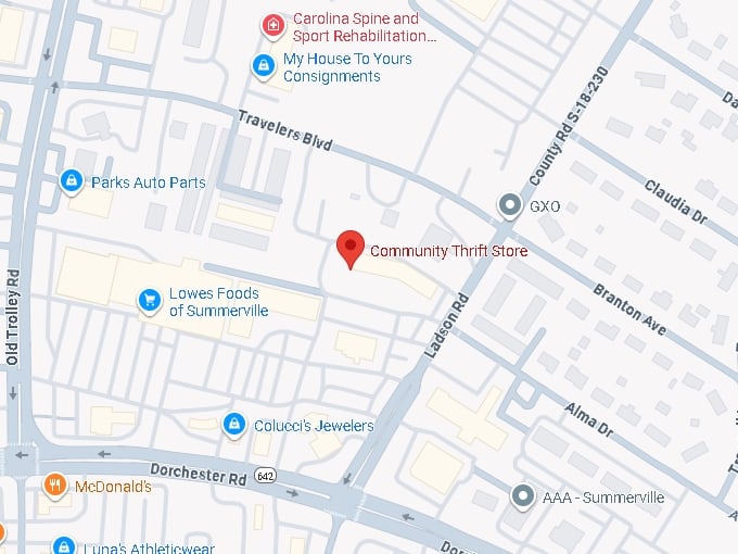 16. community thrift store map