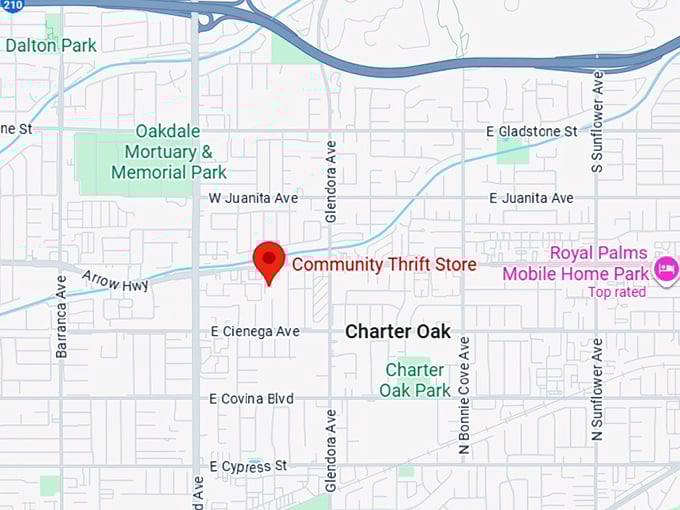 16. community thrift store map