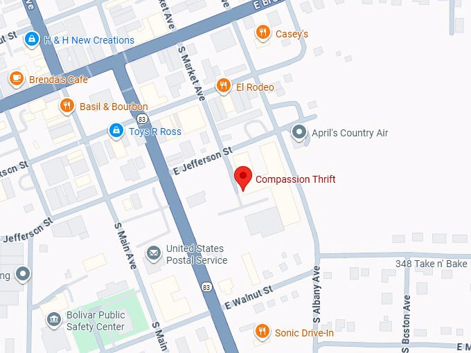 16. compassion thrift map