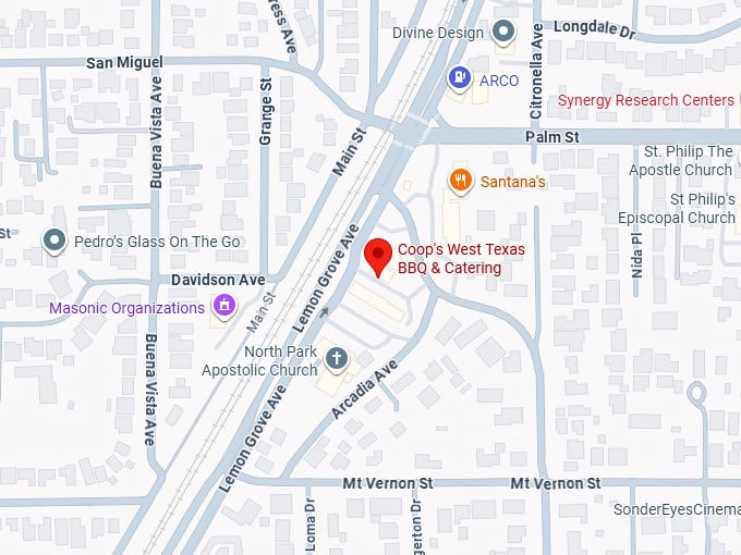16. coop’s west texas bbq & catering map