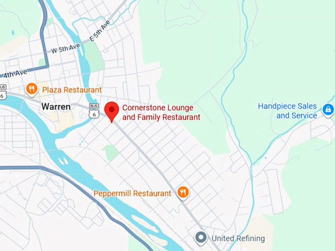 16. cornerstone lounge and family restaurant map