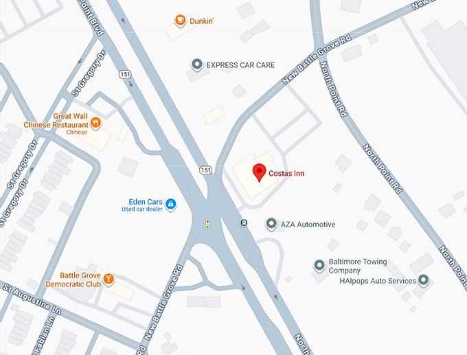 16. costas inn map