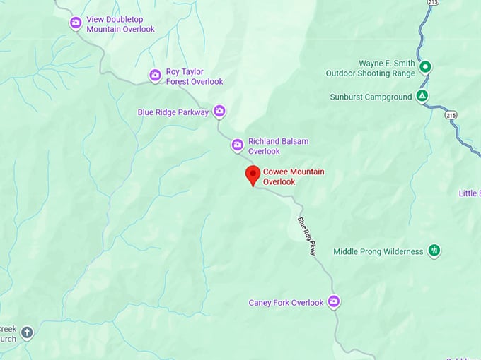 16. cowee mountain overlook map
