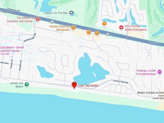 16. crab trap destin map