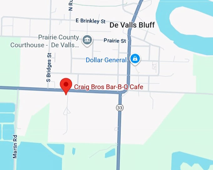 16. craig bros bar b q cafe map