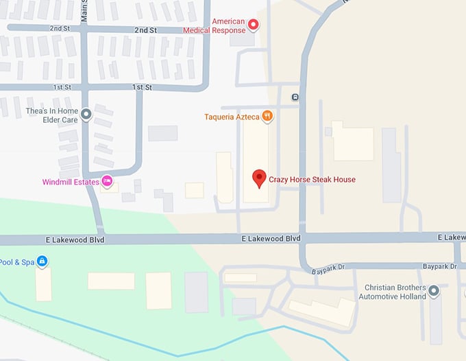 16. crazy horse steak house map