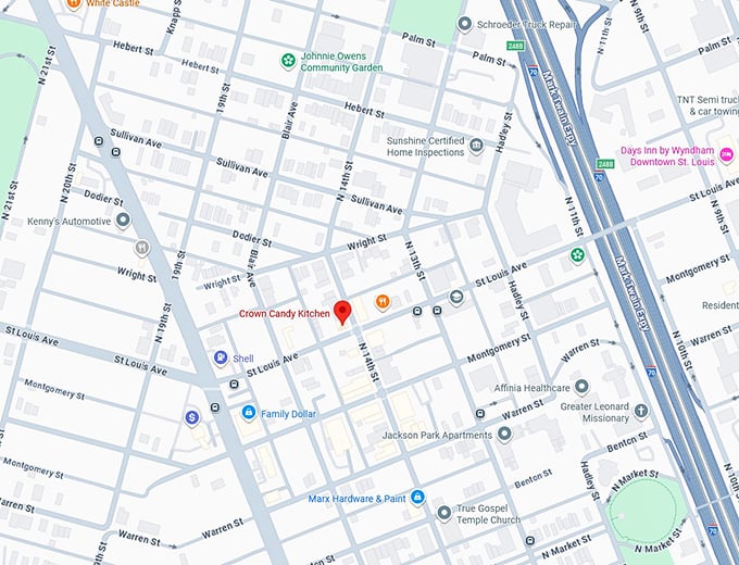 16. crown candy kitchen map