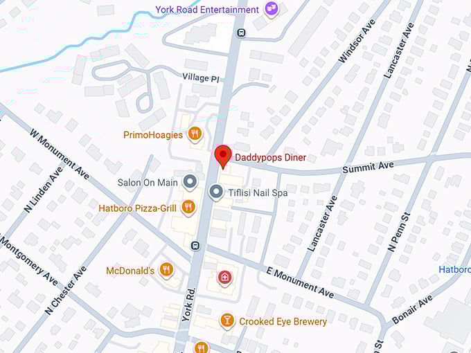 16. daddypops diner map