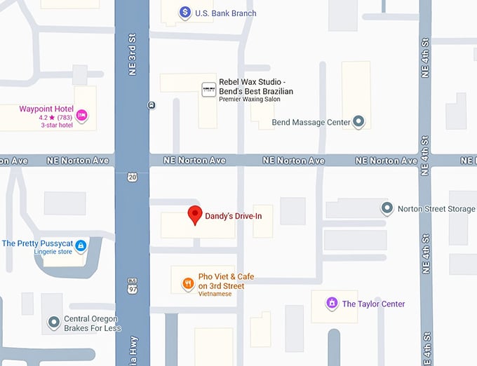 16. dandy’s drive in map