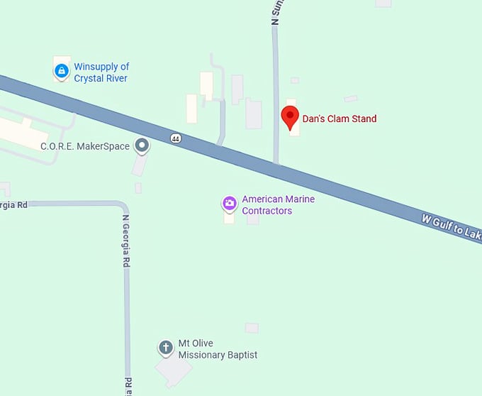 16. dan's clam stand map