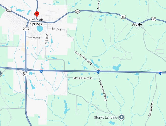16. defuniak springs map